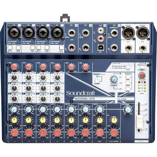 Soundcraft NOTEPAD-12FX: Small Format Analog Mixing Console – AZ ...